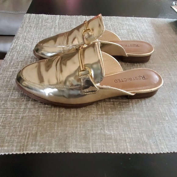 Restricted | Shoes | Restricted Gold Mulesslides | Poshmark